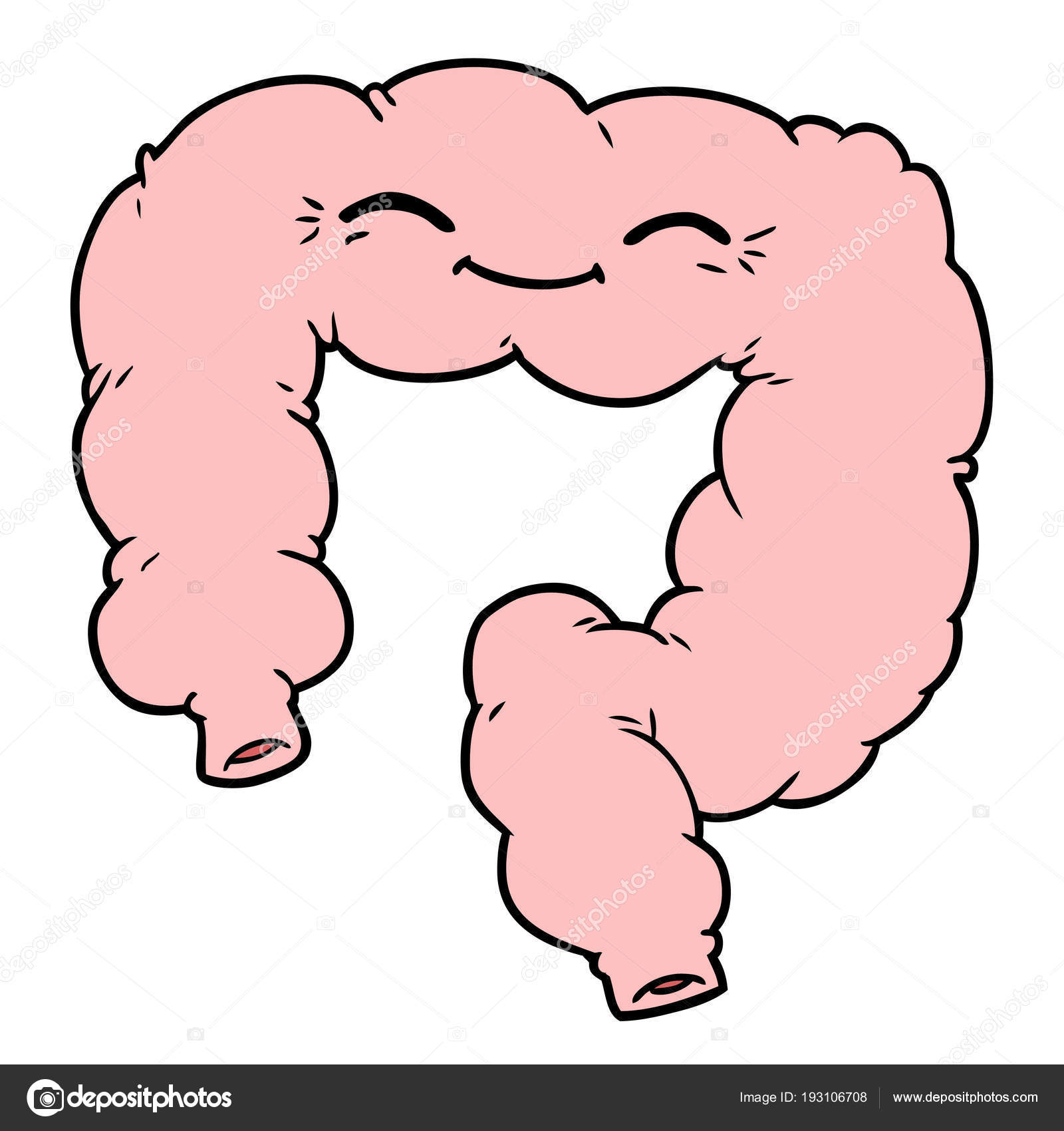 Vector Illustration Cartoon Happy Colon Stock Illustration by ...