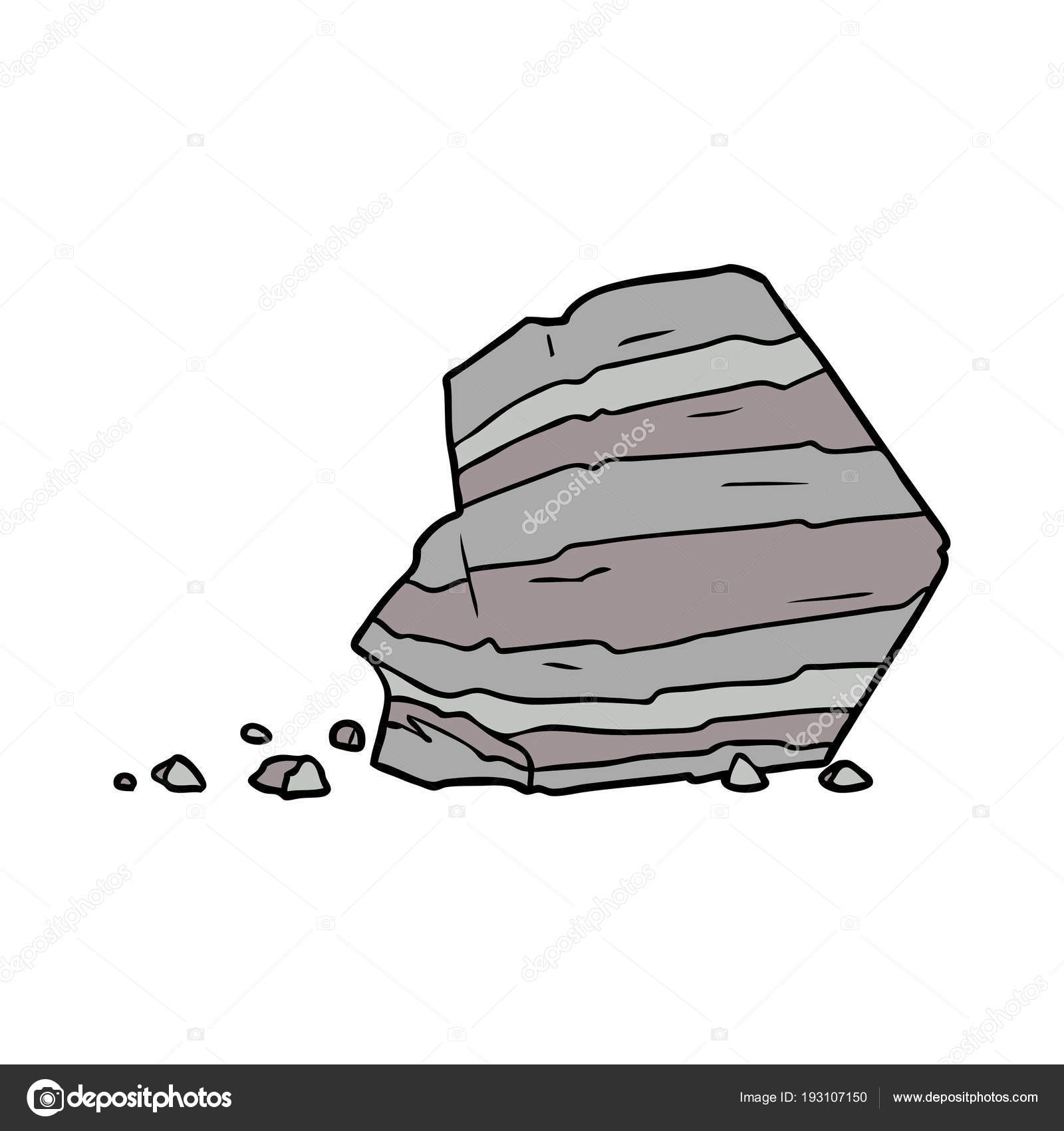 Ilustración Vectorial Roca Dibujos Animados Vector de Stock de ...