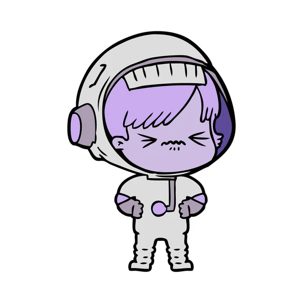 Angry Cartoon Space Girl Stock Vector By ©lineartestpilot 192732236