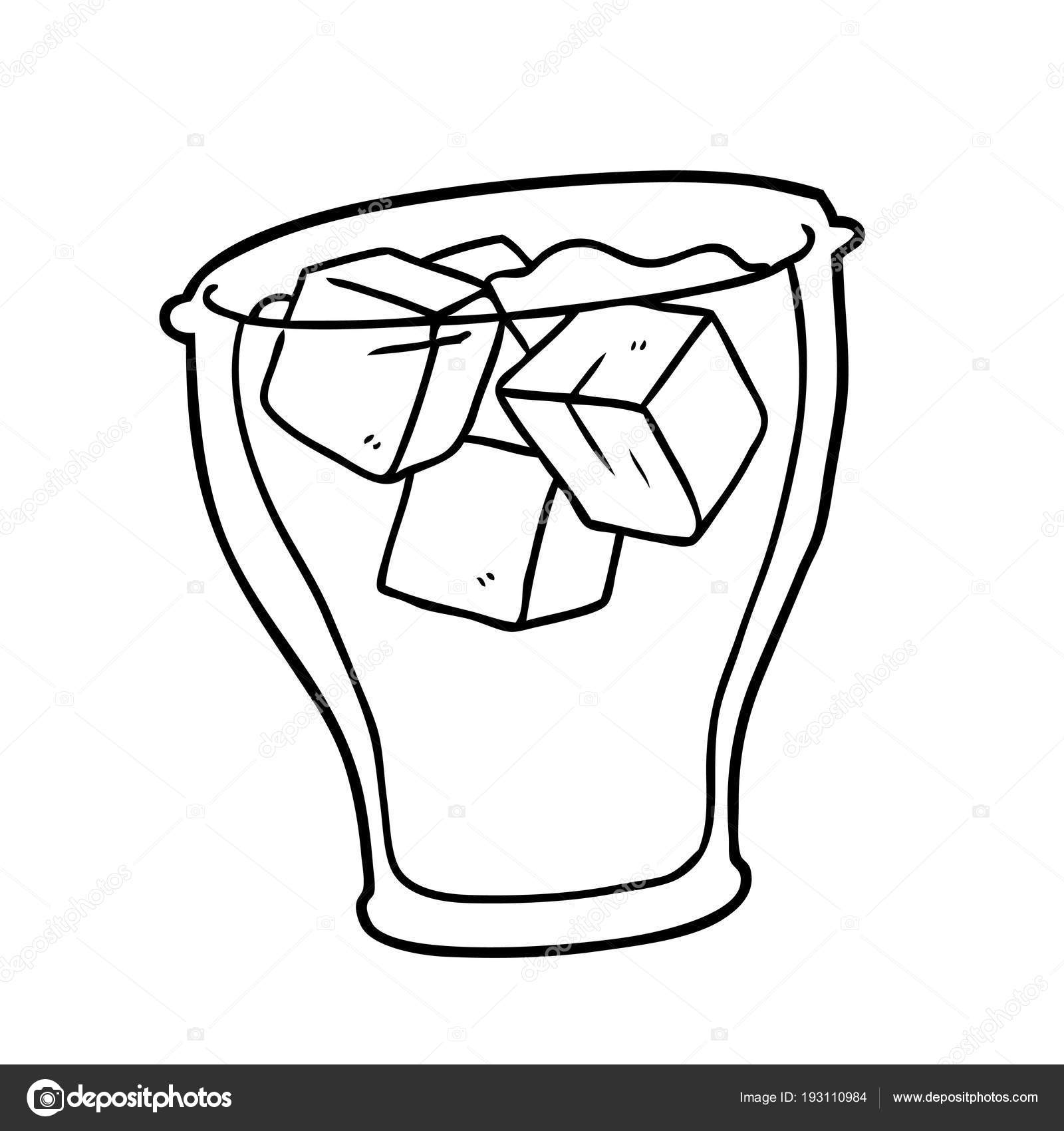 Line Drawing Glass Cola Ice Stock Vector Image by ©lineartestpilot ...