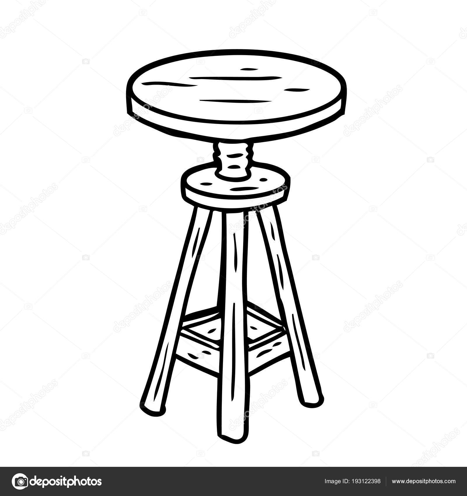 Line Drawing Adjustable Artist Stool Stock Vector by ©lineartestpilot ...