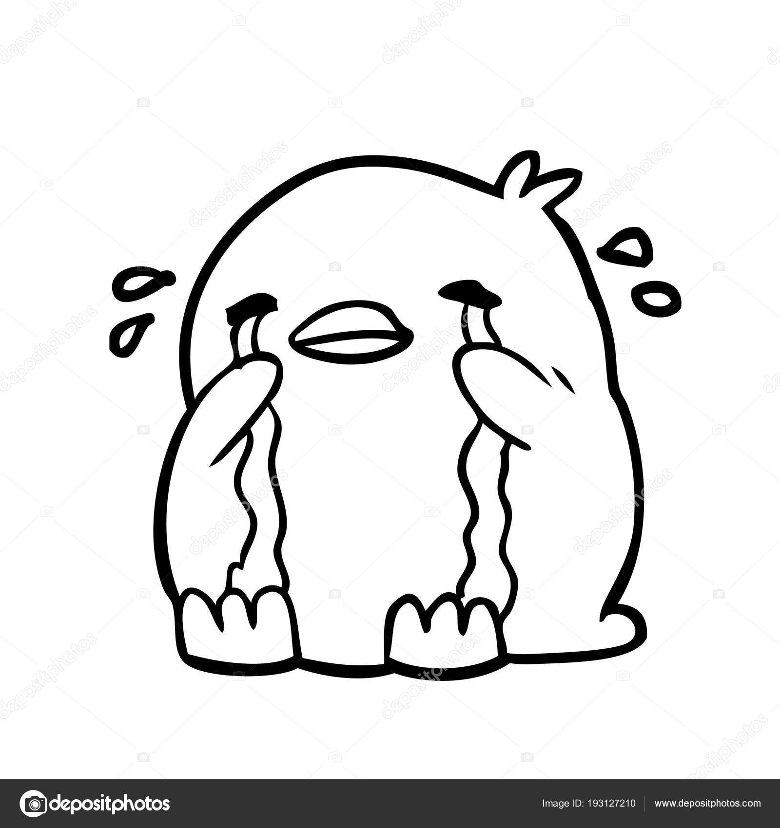 Line Drawing Crying Bird Stock Vector by ©lineartestpilot 193127210