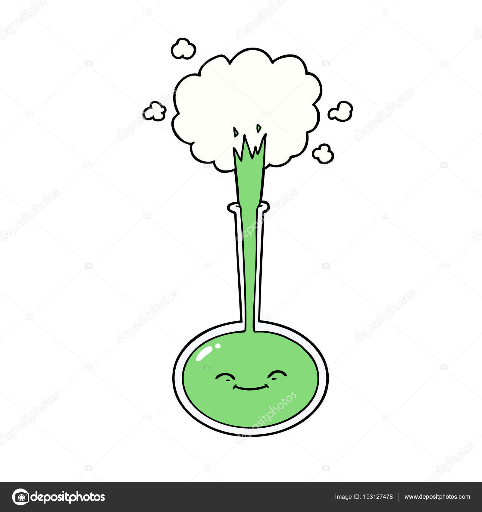 Vector Illustration Cartoon Chemical Reaction Stock Vector Image by ...