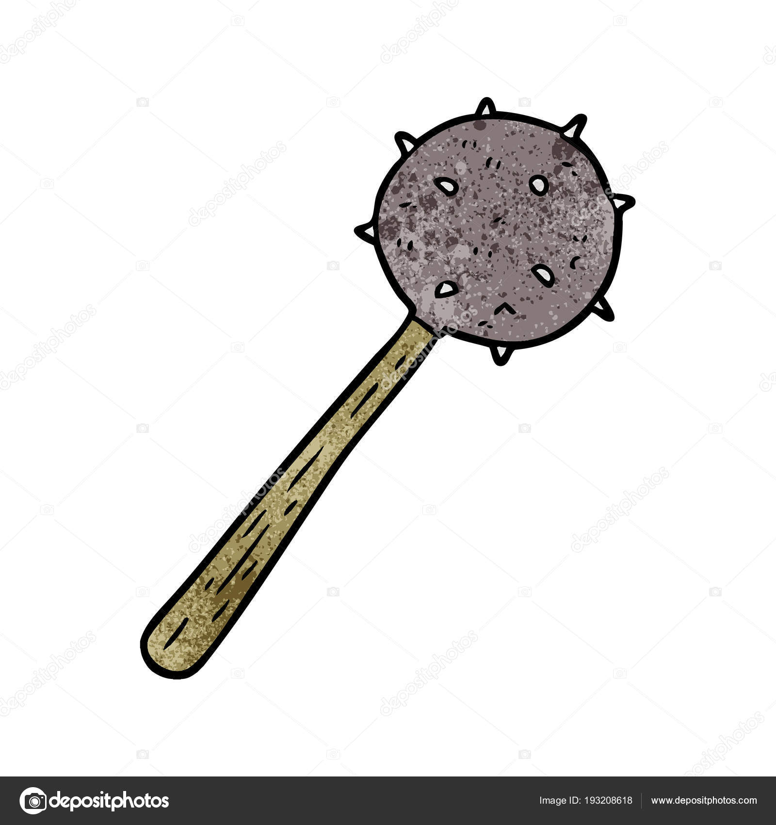 Cartoon Medieval Mace Weapon Stock Vector Image by ©lineartestpilot ...