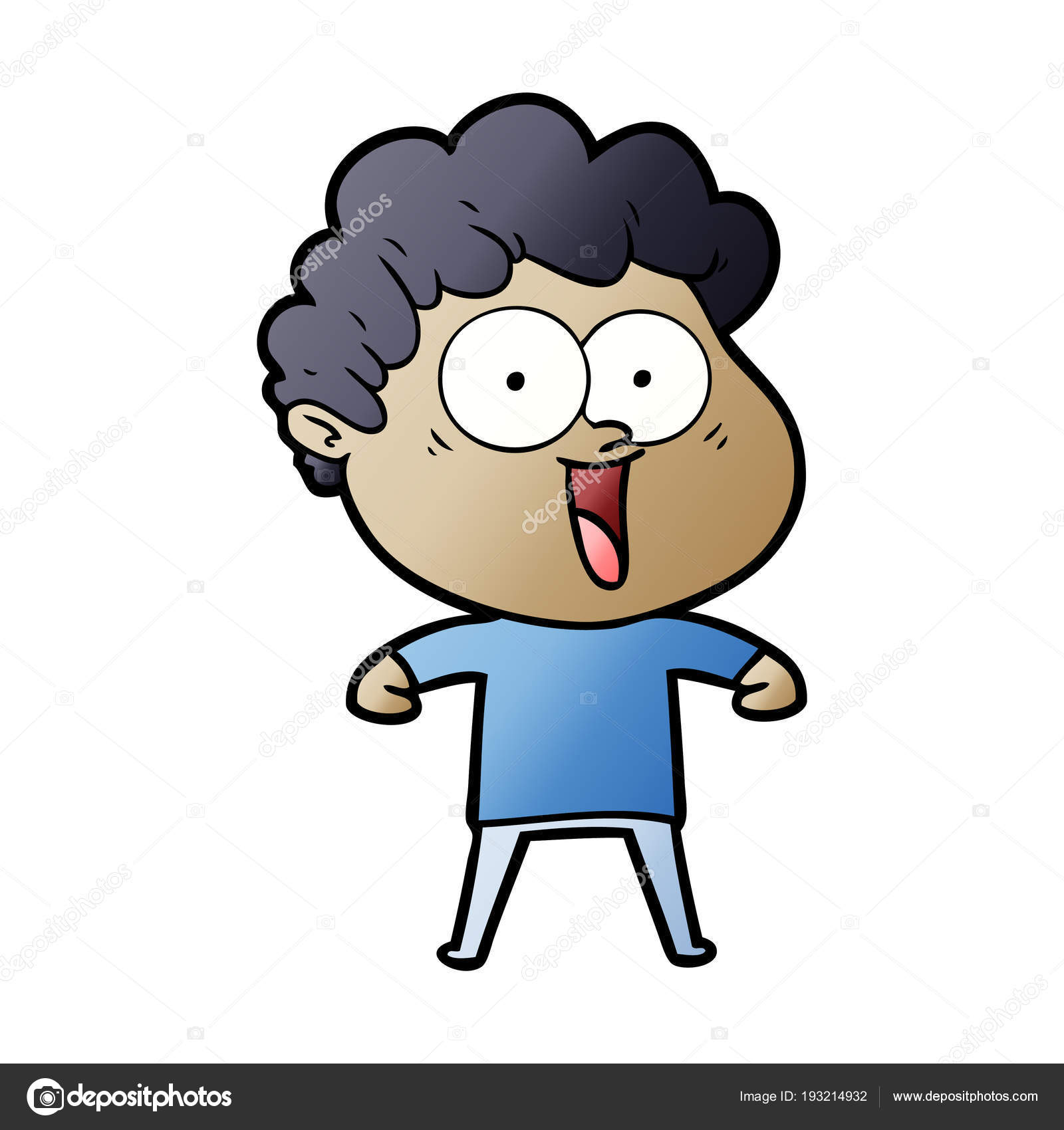 Vector Illustration Cartoon Happy Man Stock Vector by ©lineartestpilot ...