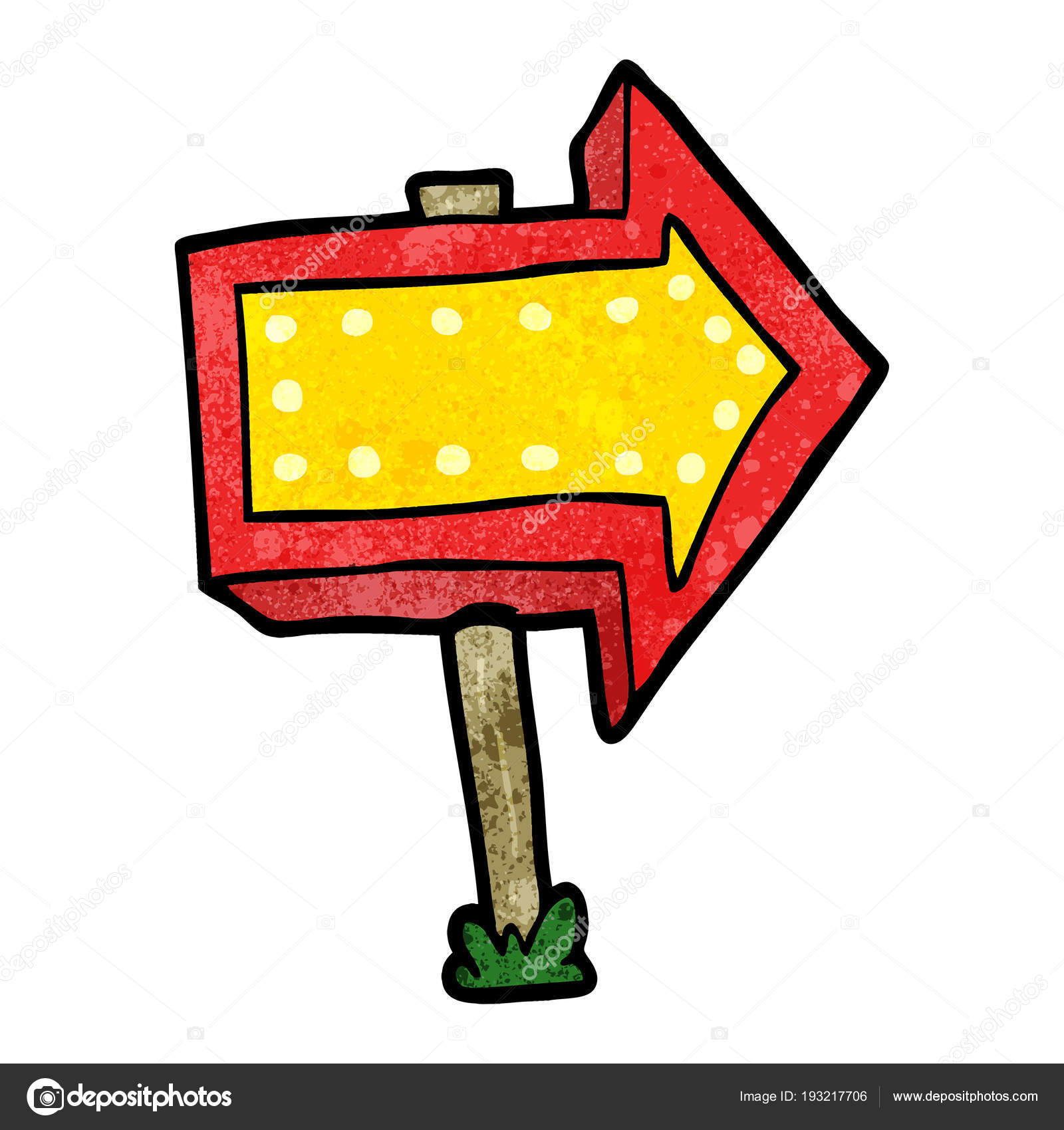 Cartoon Pointing Arrow Sign Stock Vector Image by ©lineartestpilot ...