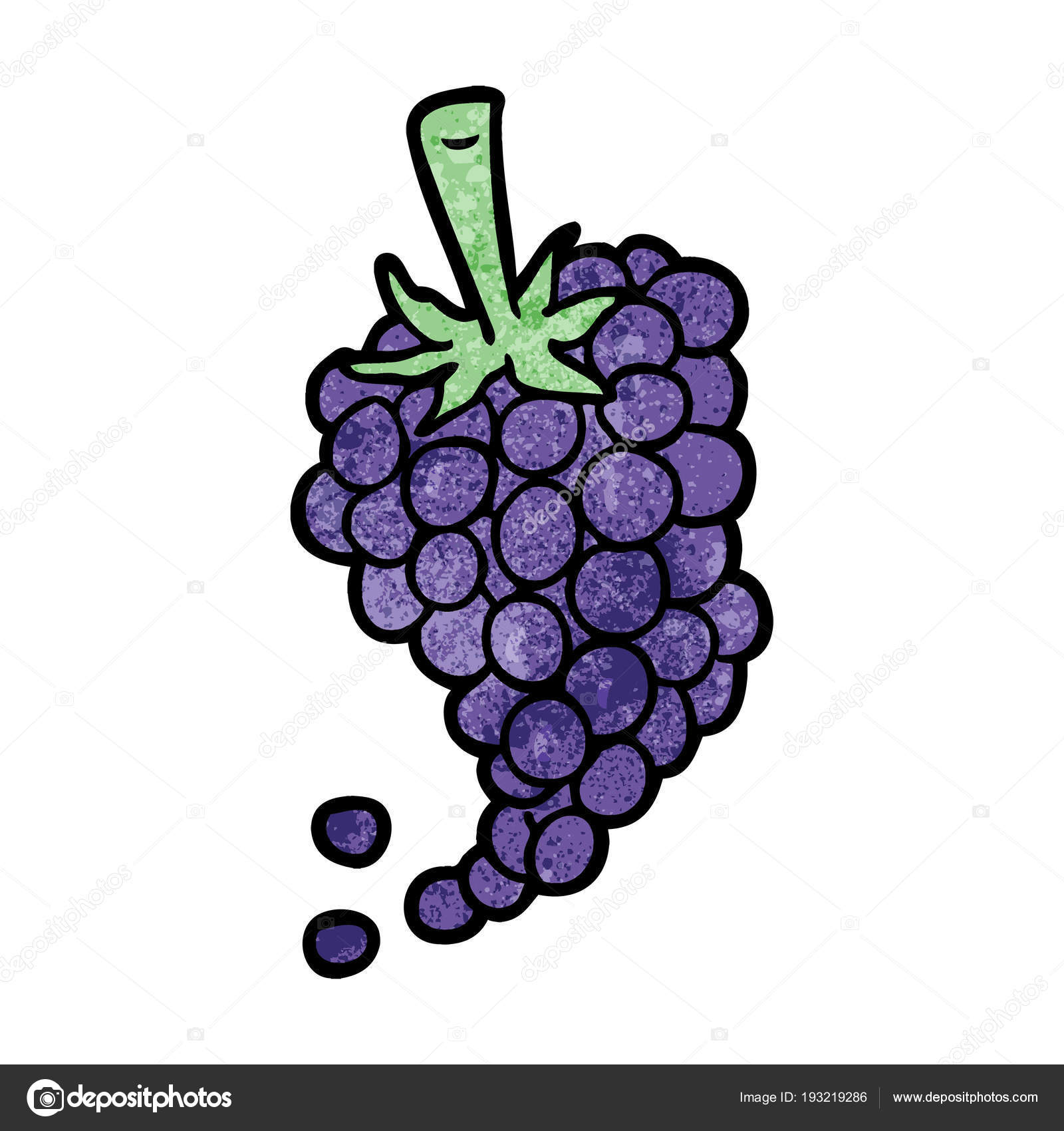 Cartoon Bunch Grapes Stock Vector by ©lineartestpilot 193219286