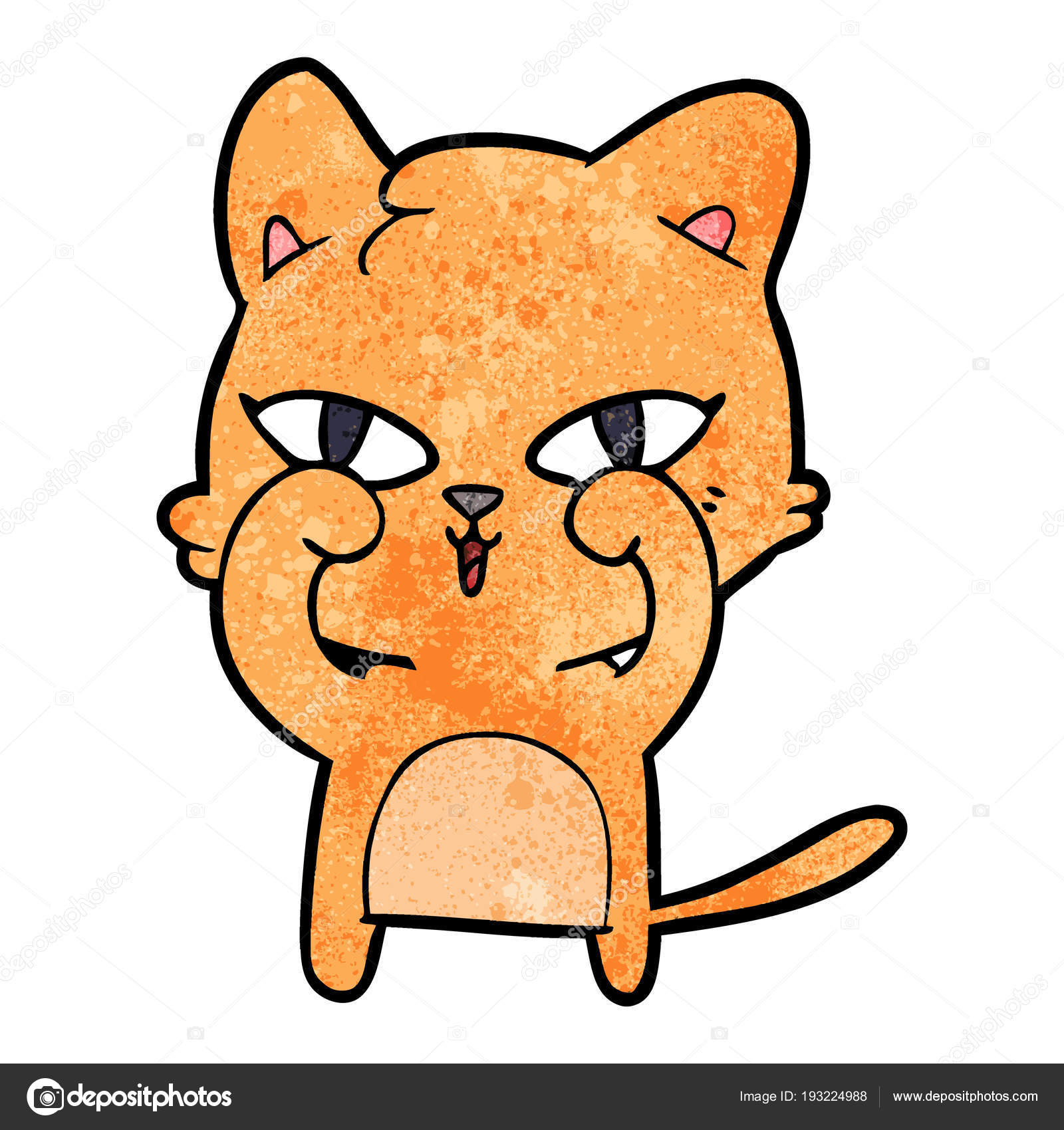 Vector Illustration Cartoon Cat Stock Vector by ©lineartestpilot #193224988