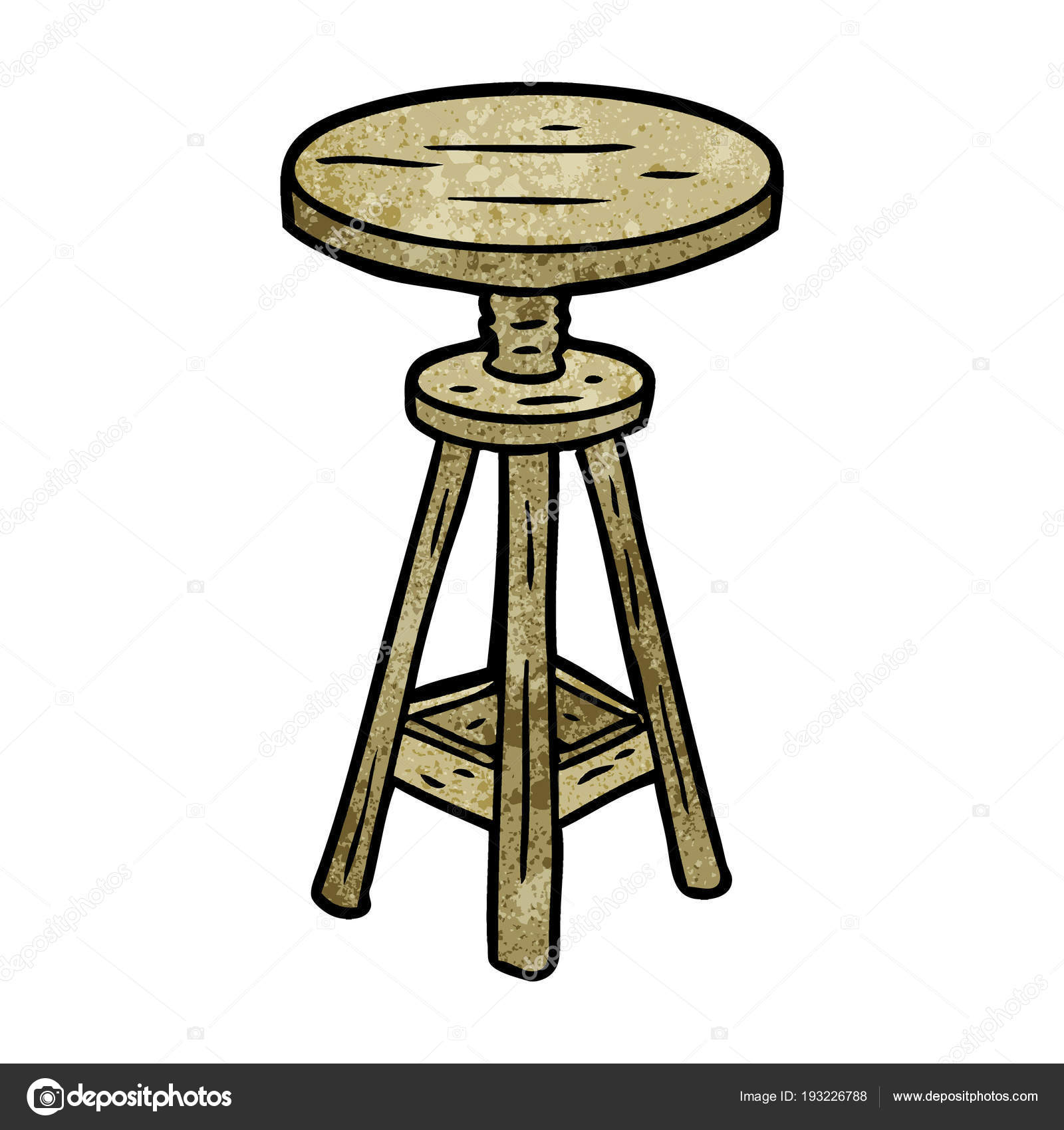 Cartoon Adjustable Artist Stool Stock Vector by ©lineartestpilot 193226788