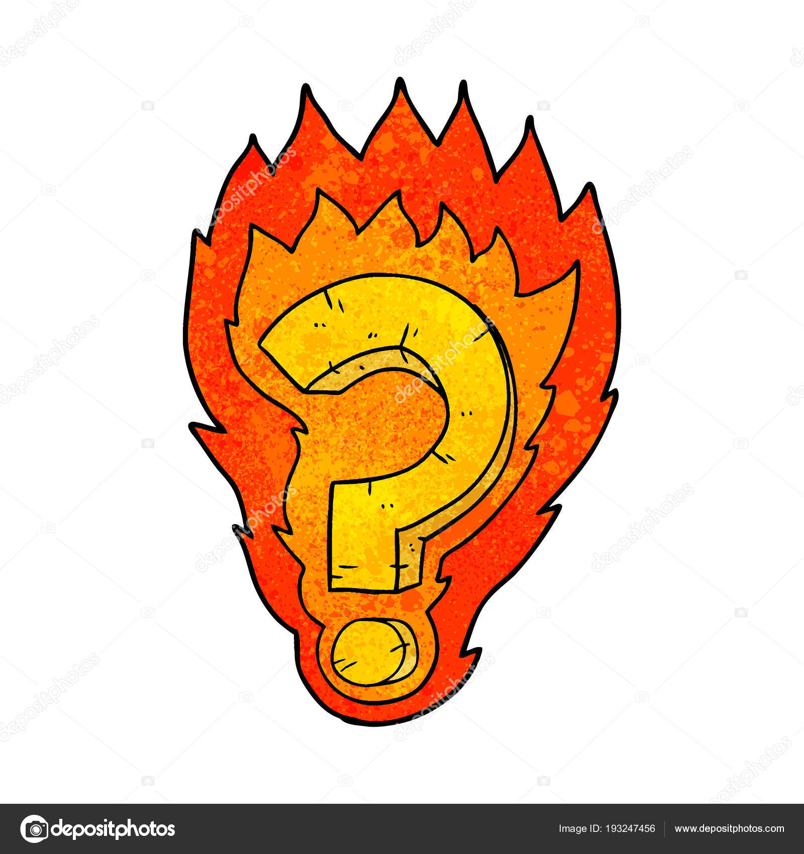 Cartoon Flaming Question Mark Stock Vector Image by ©lineartestpilot ...