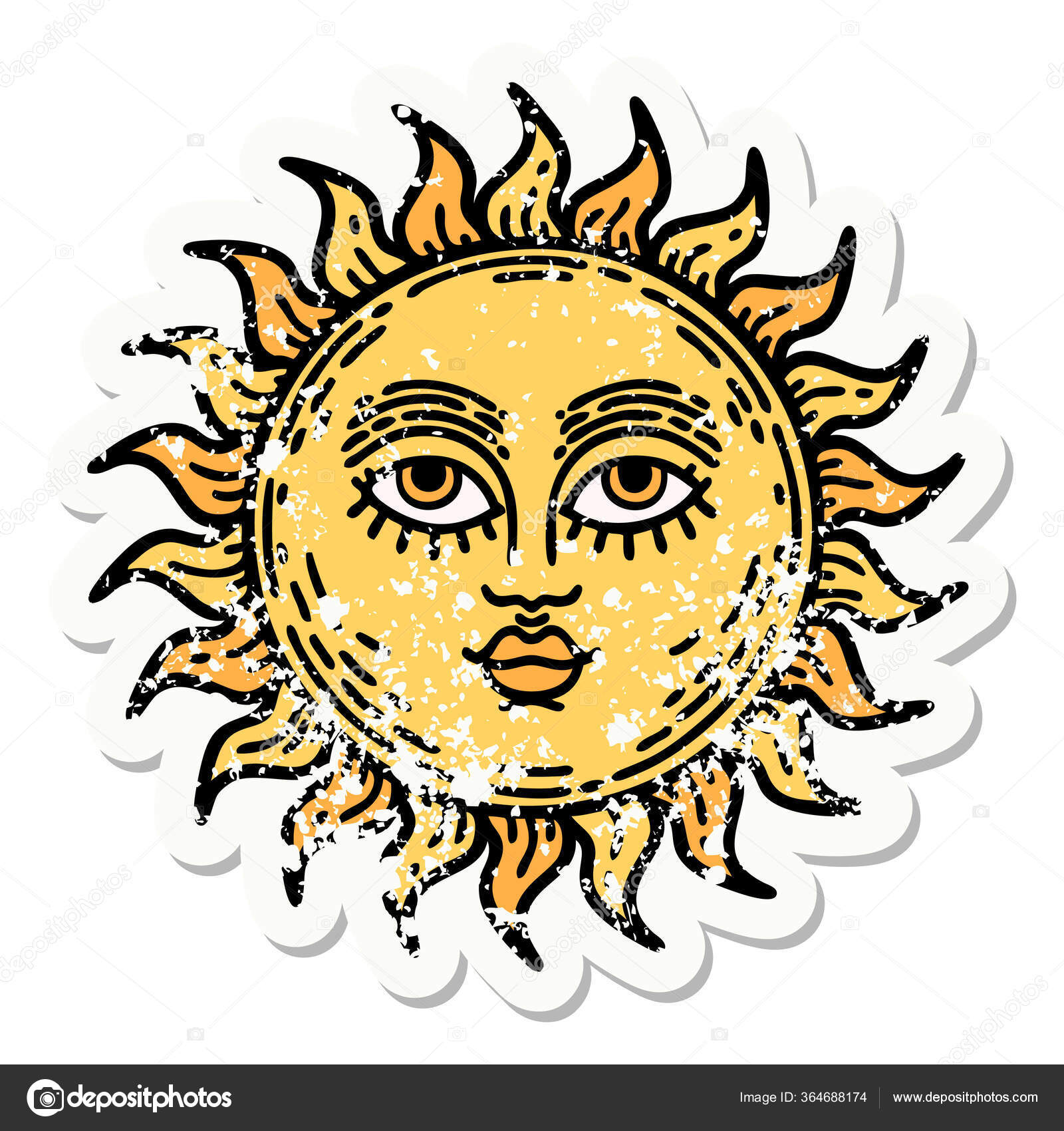 Sun Face Vector