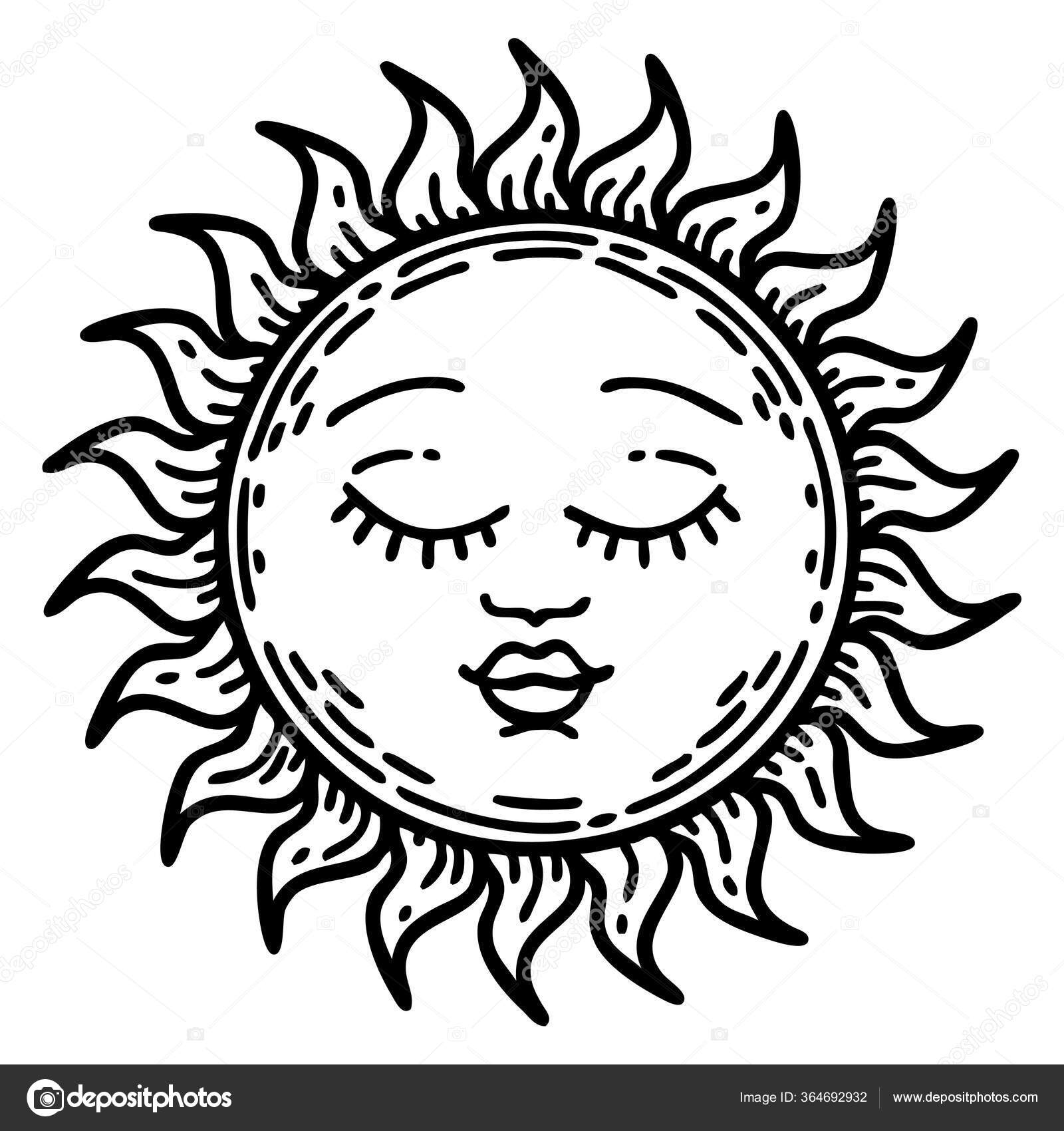 Sun Face Vector
