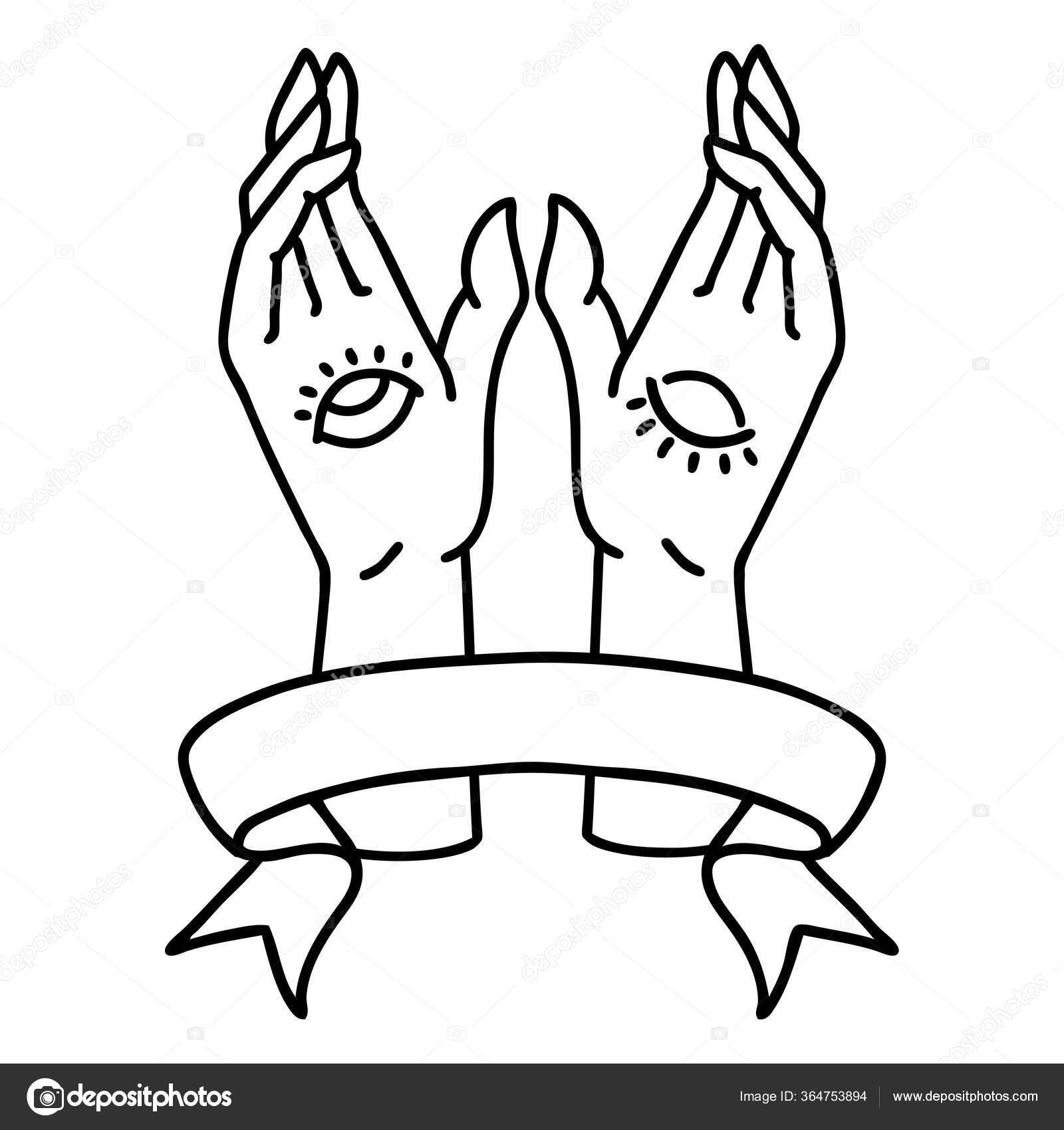 Tattoo Banner Outline