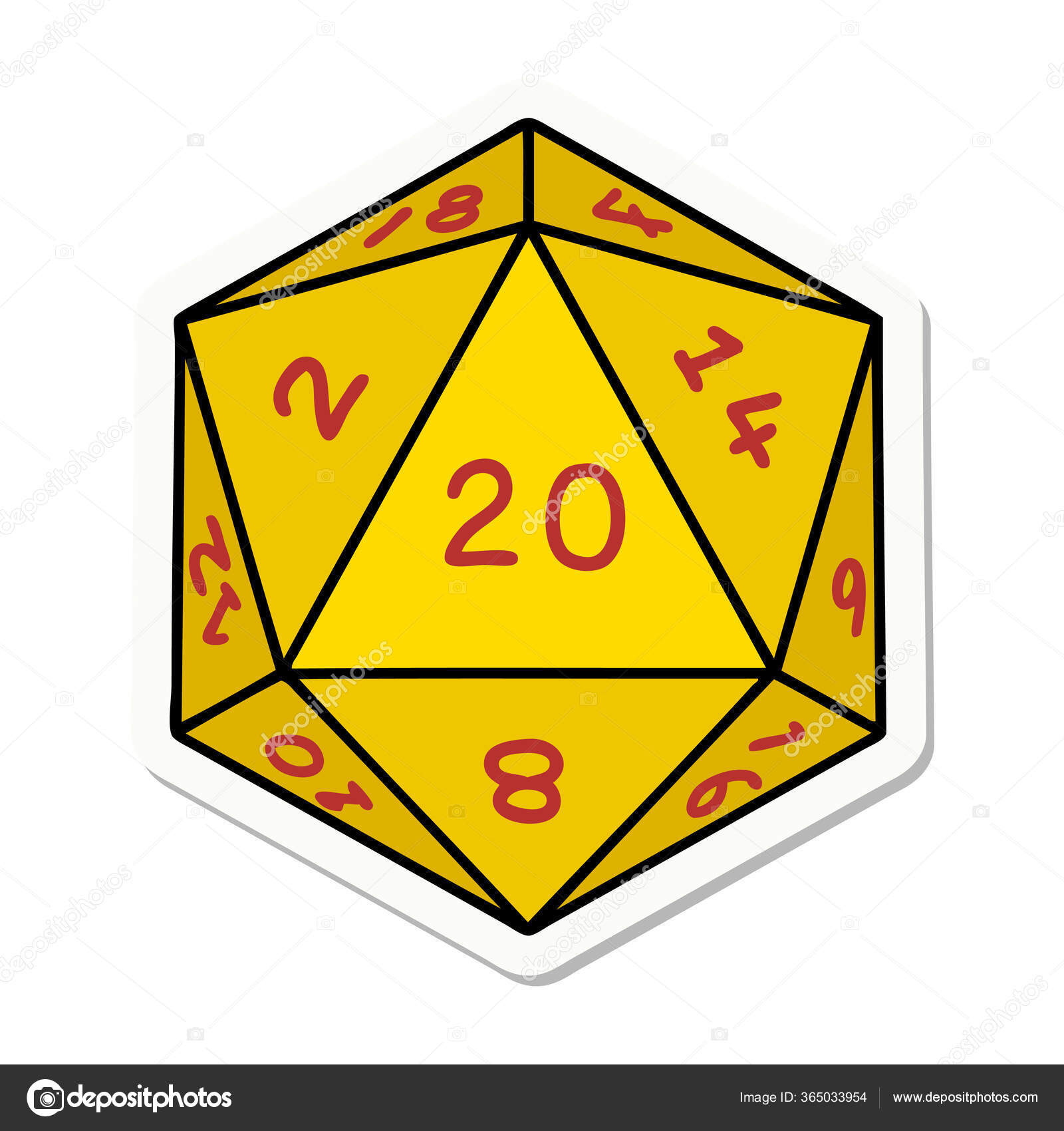 Sticker Natural D20 Dice Roll Stock Vector Image by ©lineartestpilot ...