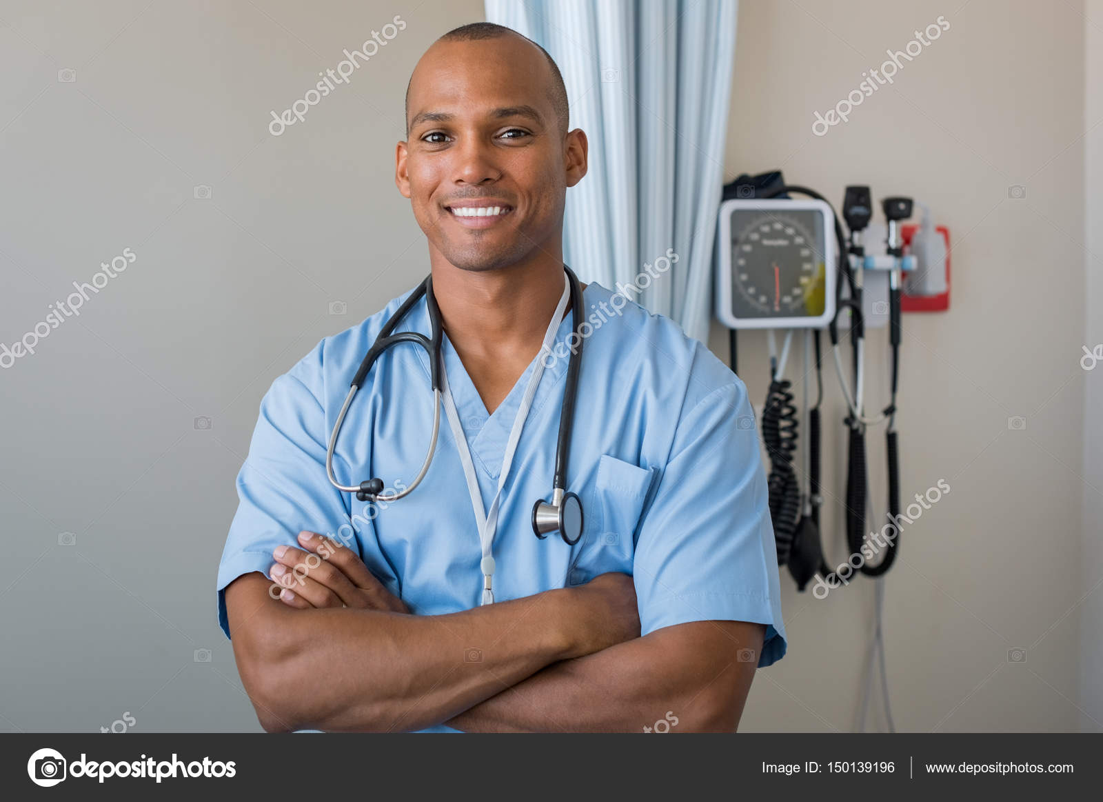 Happy nurse smiling — Stock Photo © ridofranz #150139196 Happy nurse smiling — Stock Photo © ridofranz #150139196
