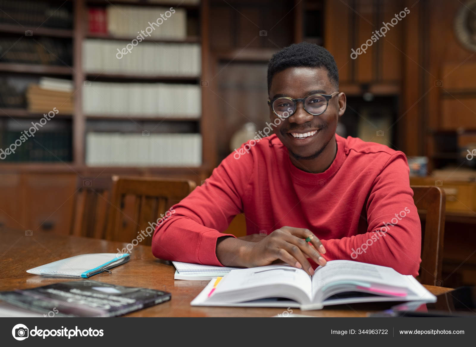 University Students Studying Library