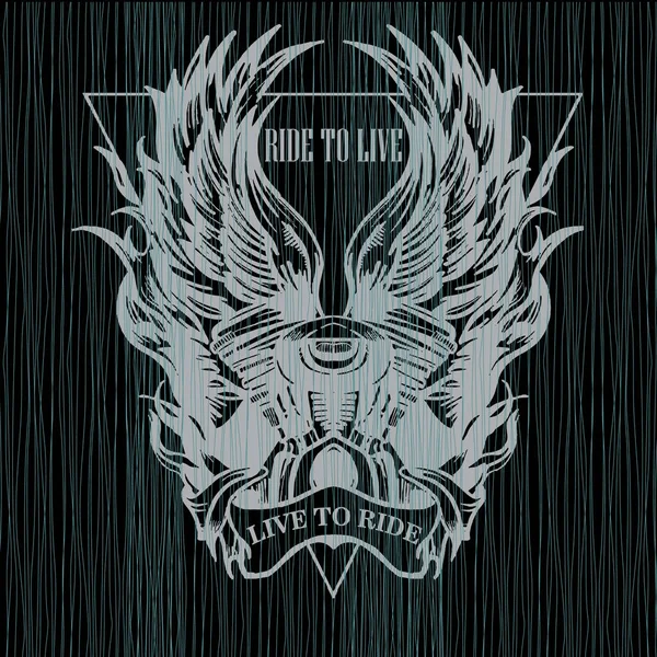 Motorcycle motor with wings emblem with triangle t shirt print Stock ...