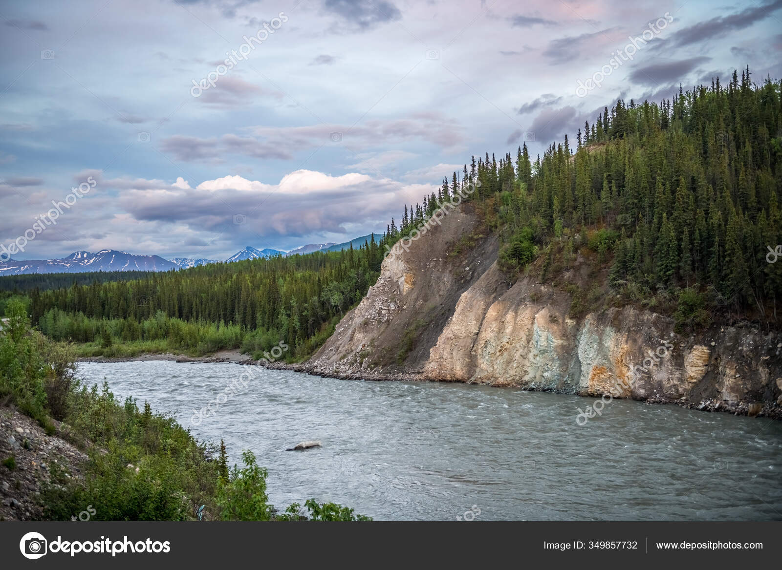 Prolonged Dusk Summer Denali National Park Alaska — Stock Photo ...