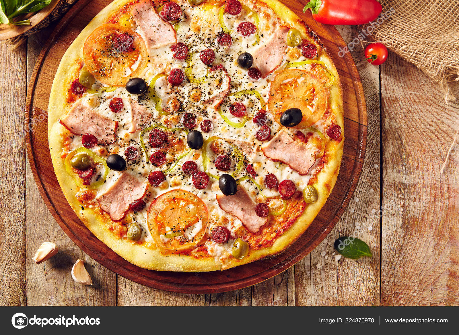 Пицца вид сверху на столе - 92 фото