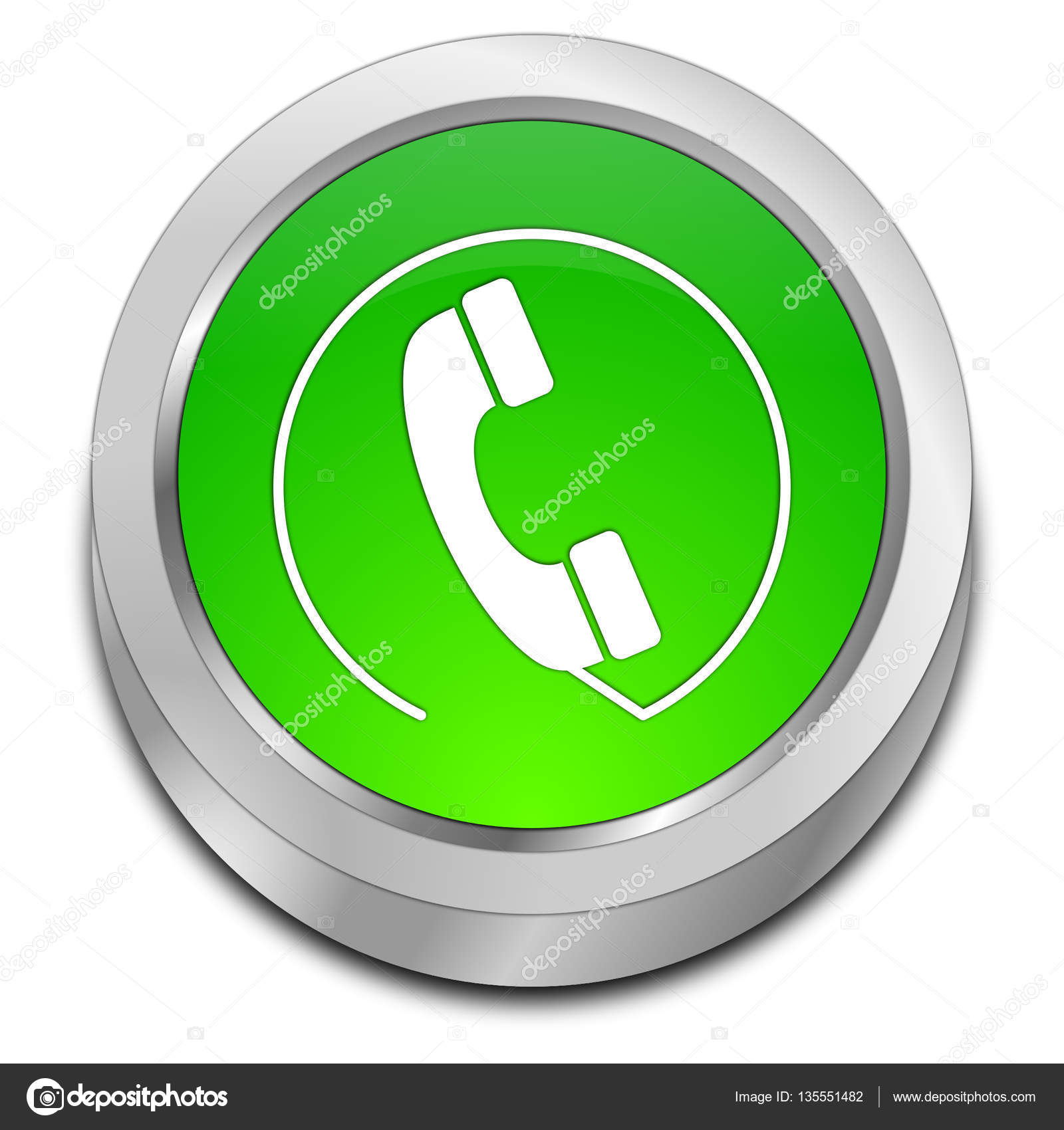 Phone call Button - 3D illustration — Stock Photo © wwwebmeister #135551482
