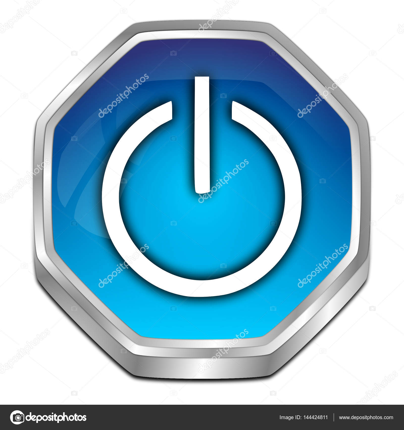 Power Button - 3D illustration Stock Photo by ©wwwebmeister 144424811