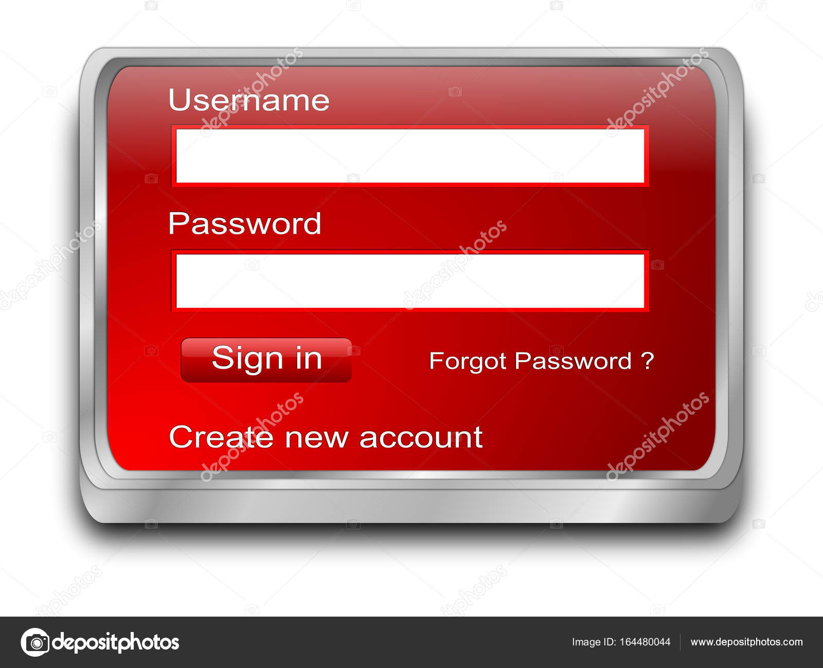 Login web Screen - 3D illustration — Stock Photo © wwwebmeister #164480044
