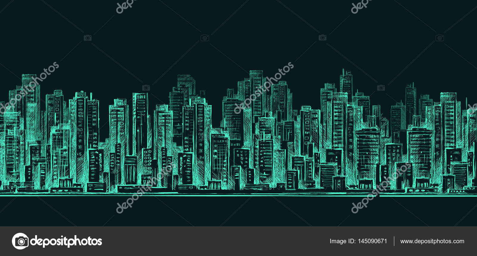 Cityscape Building Line art Vector Illustration Stock Vector Image by ...