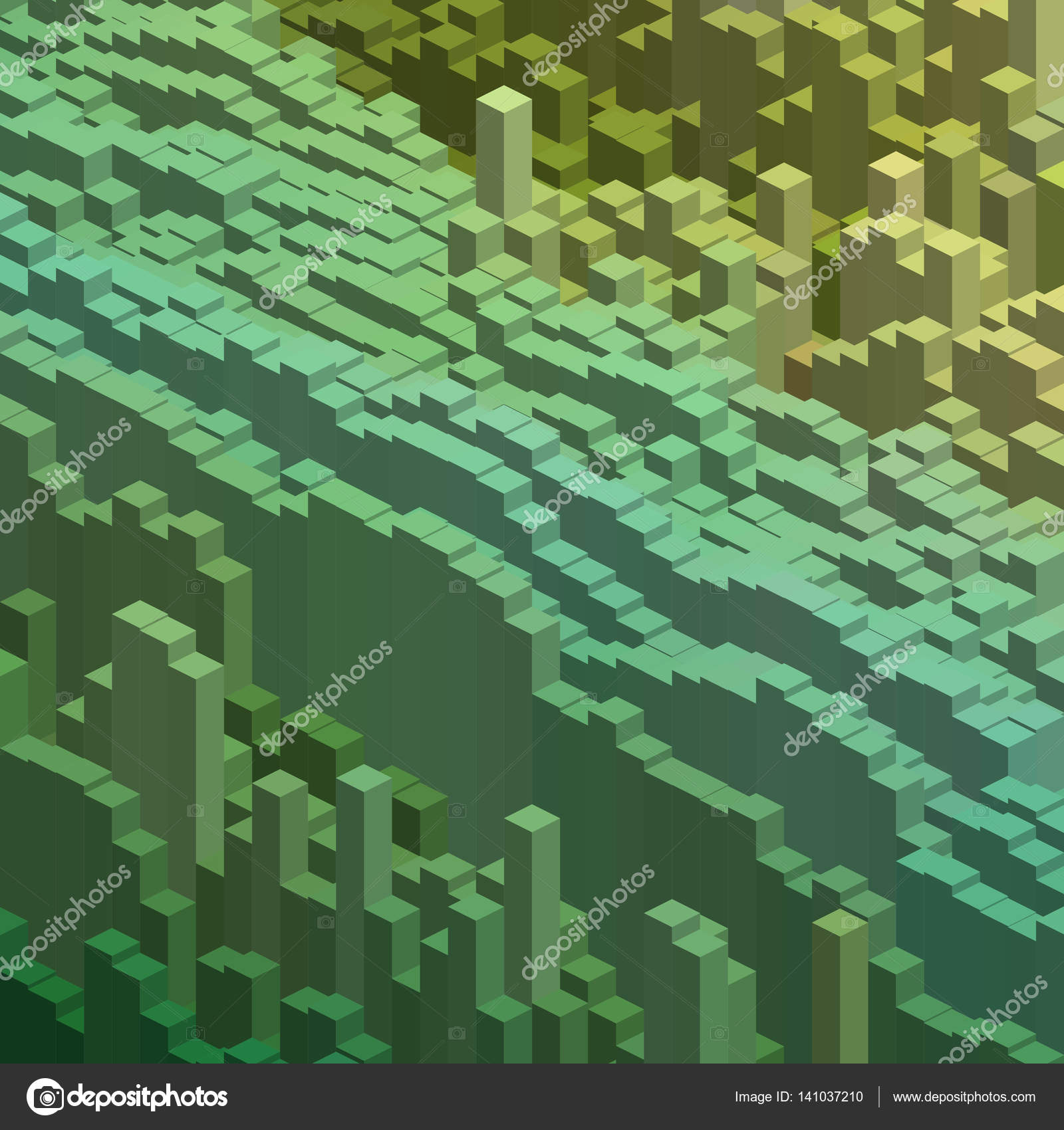 Green background with cubes. Vector eps 10. Stock Vector Image by ...