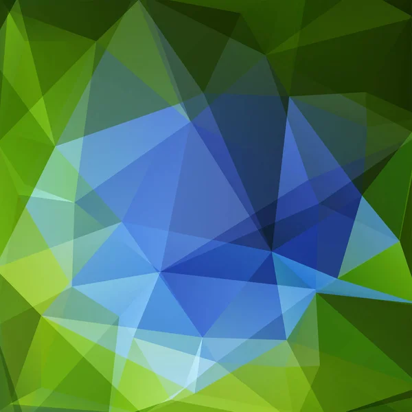 Abstract background consisting of green, blue triangles. Geometric ...