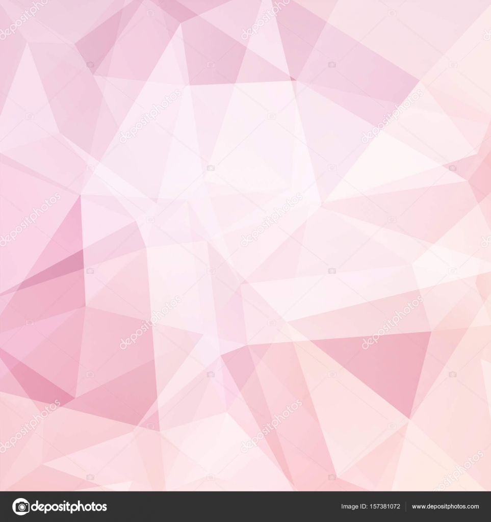 Abstract background consisting of pastel pink, white triangles ...