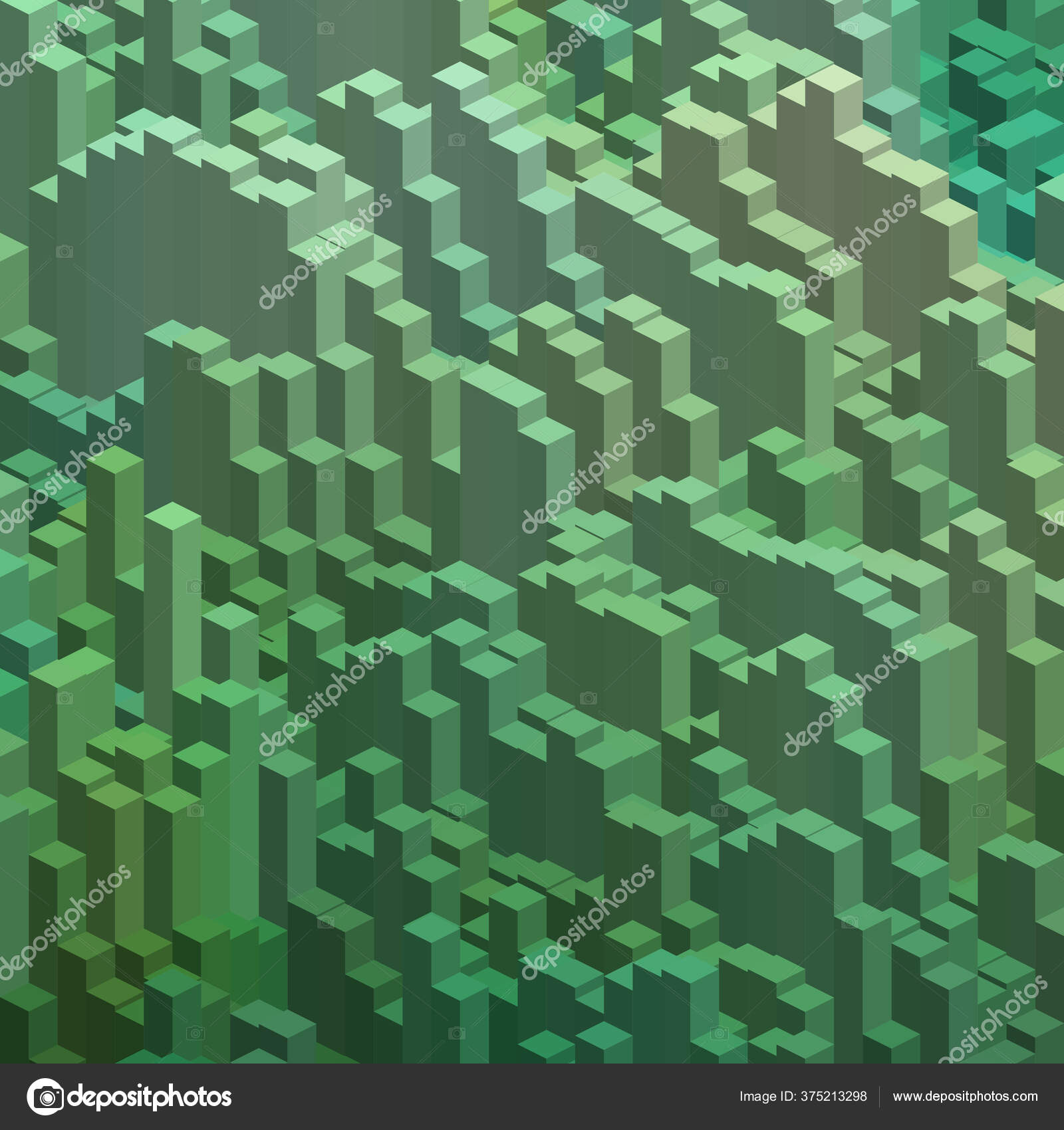 Abstract Background Green Cube Decoration Vector Illustration Stock ...