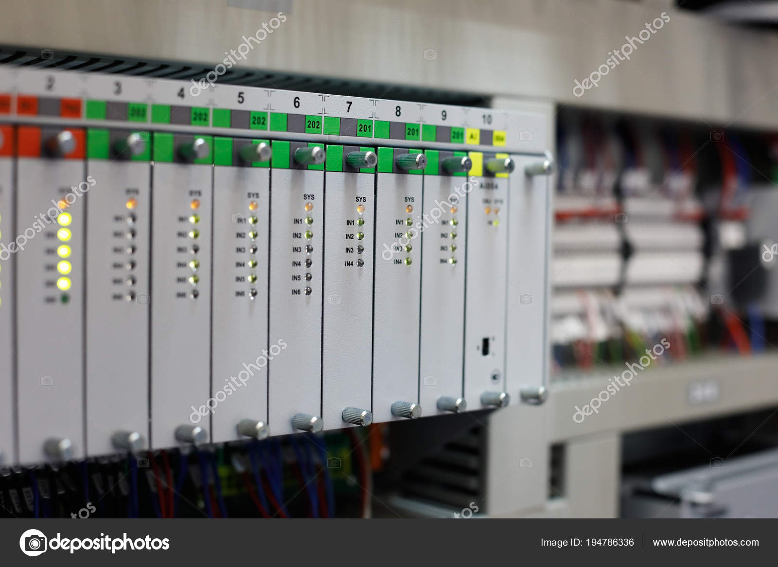 Automation system with programmable controllers Stock Photo by ©genkur ...