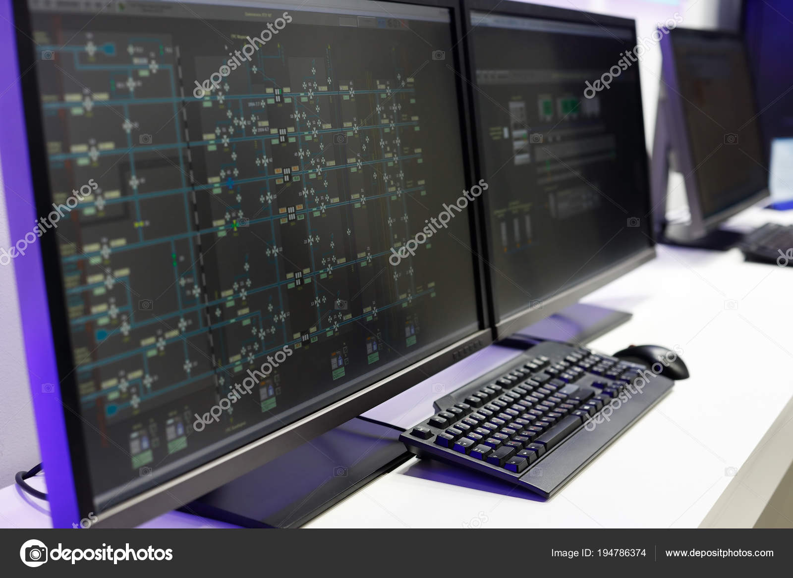 Operator console in a control room — Stock Photo © genkur #194786374