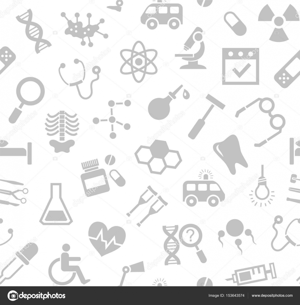 Medicine, white background, seamless, vector. Stock Vector by ...