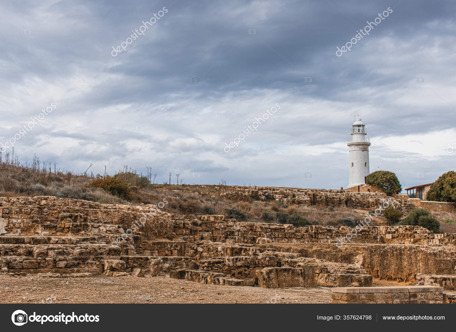Ancient Archaeological Park Ruins Lighthouse ⬇ Stock Photo, Image by ...