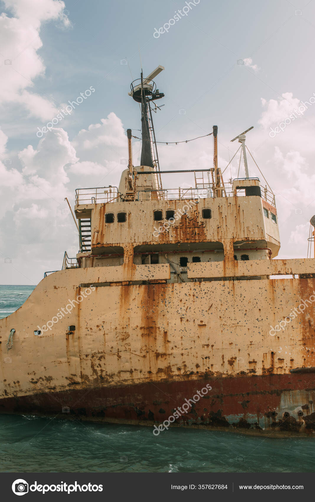 Old Rusty Ship Mediterranean Sea Stock Photo by ©AlexShadyuk 357627684