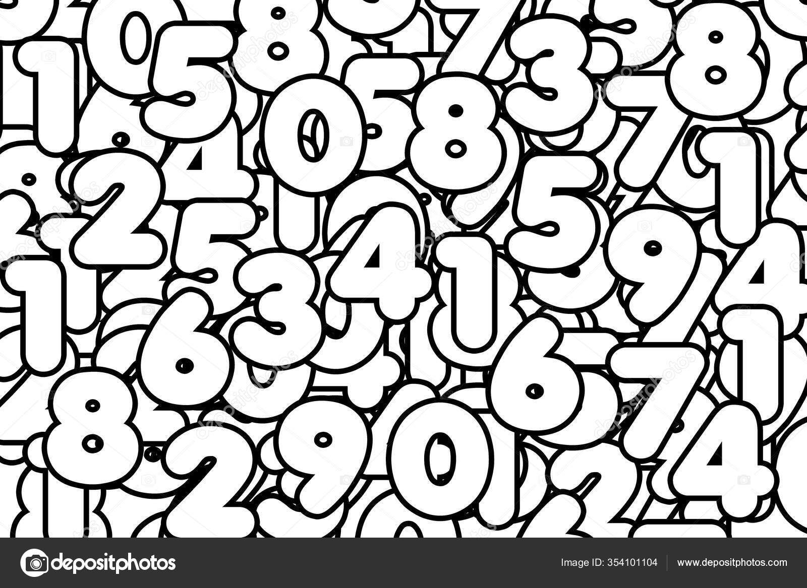Numbers Texture Background Pattern Design Wallpaper Stock Photo by ...