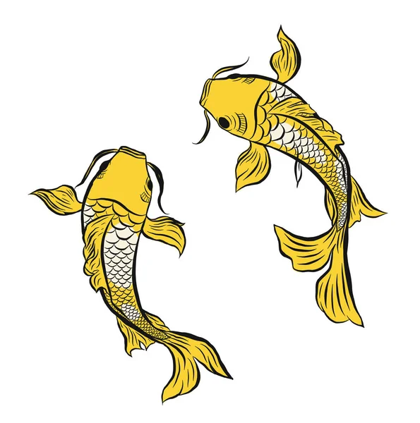 Twin fish "KOI", illustration isolated Stock Vector Image by ©9peak ...