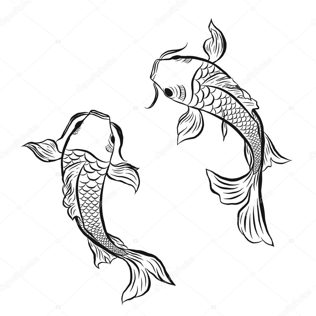 Twin Koi Fish Royalty Free SVG, Cliparts, Vectors, And Stock Image ...