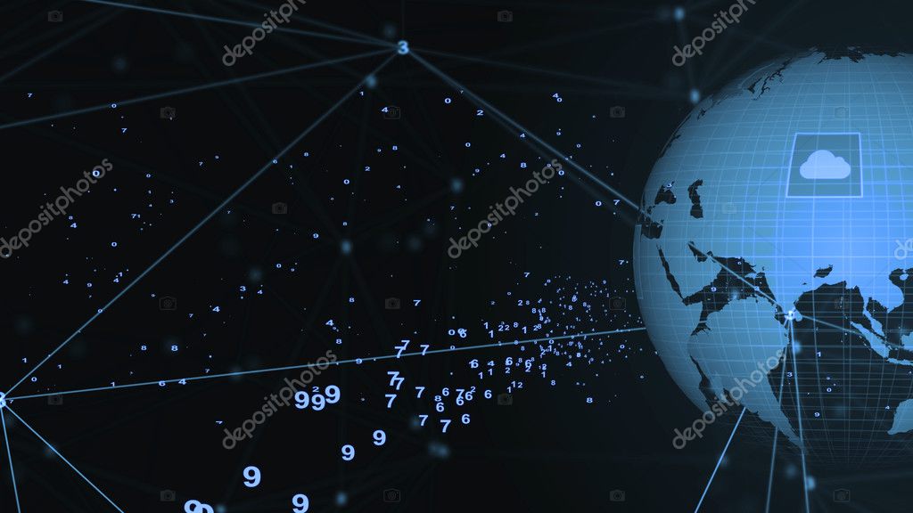 Digital numbers and connection background — Stock Photo © pupunkkop ...