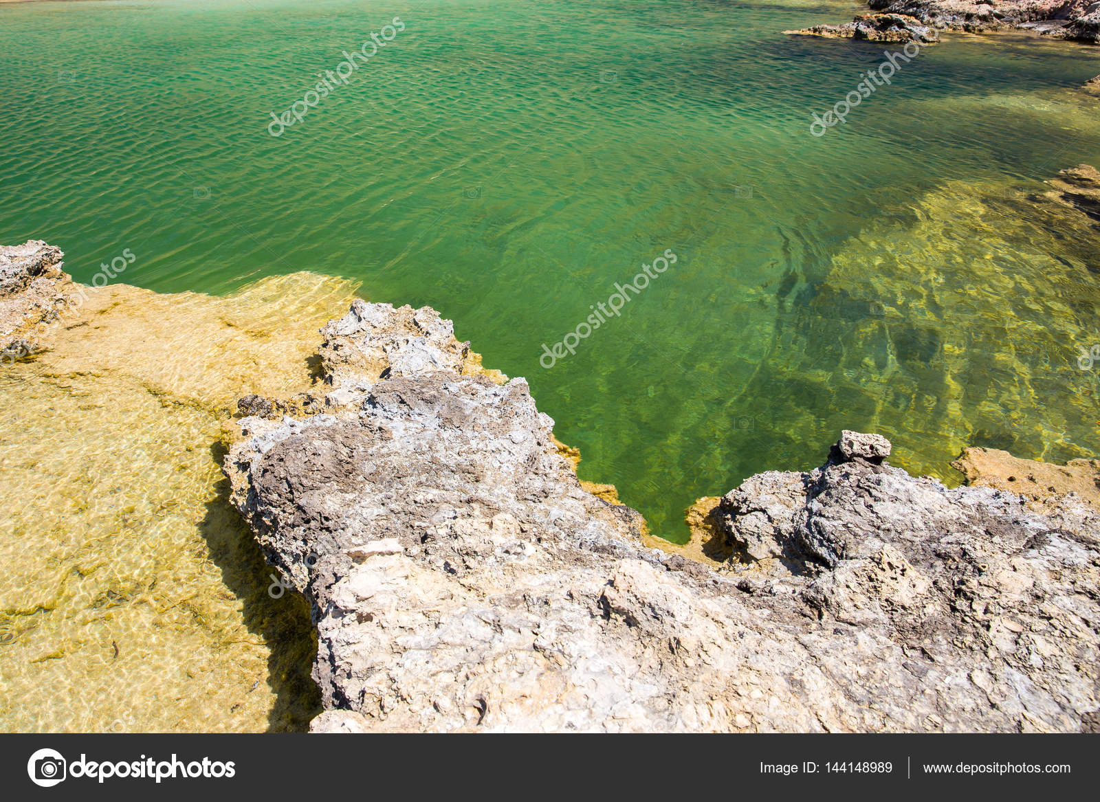 Balos Strand. Blick von der Insel gramvousa, Beton in Griechenland ...