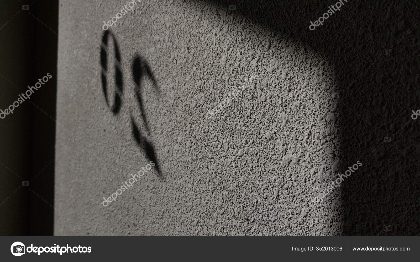 Defocused Distorted Shadow Silhouettes Number Twenty Symbols Textured ...