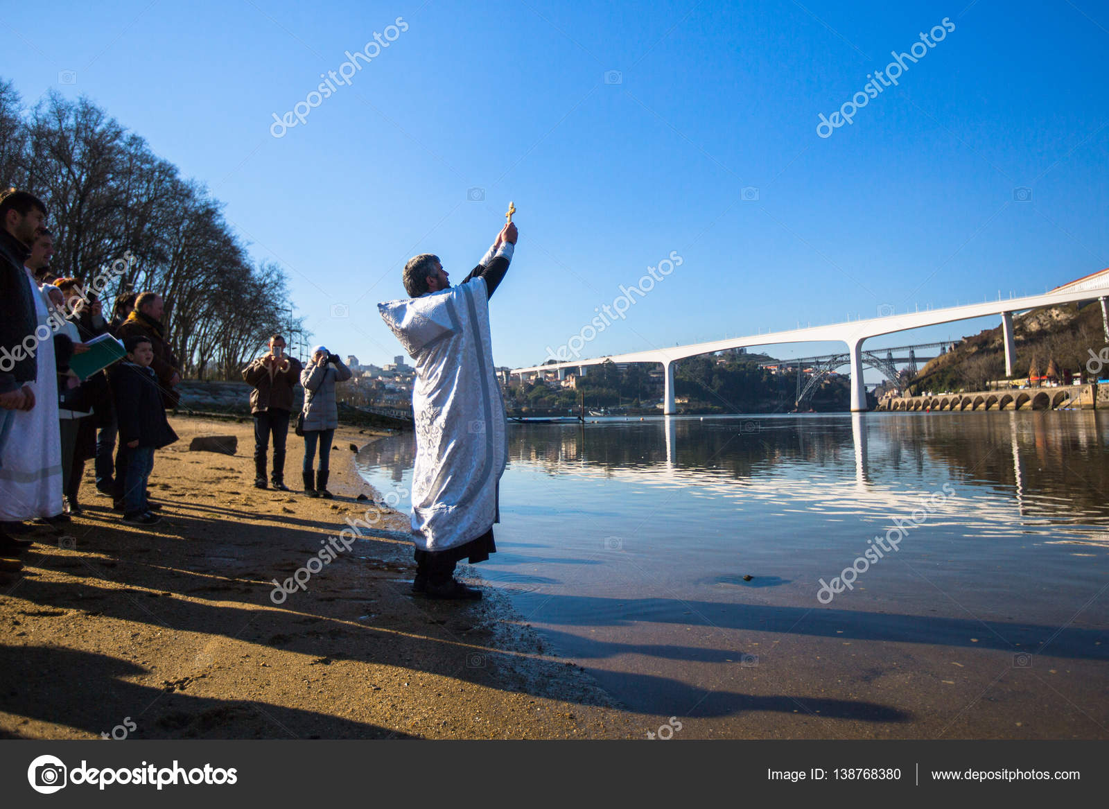 Celebrating Baptism of Jesus — Stock Editorial Photo © dimaberkut ...