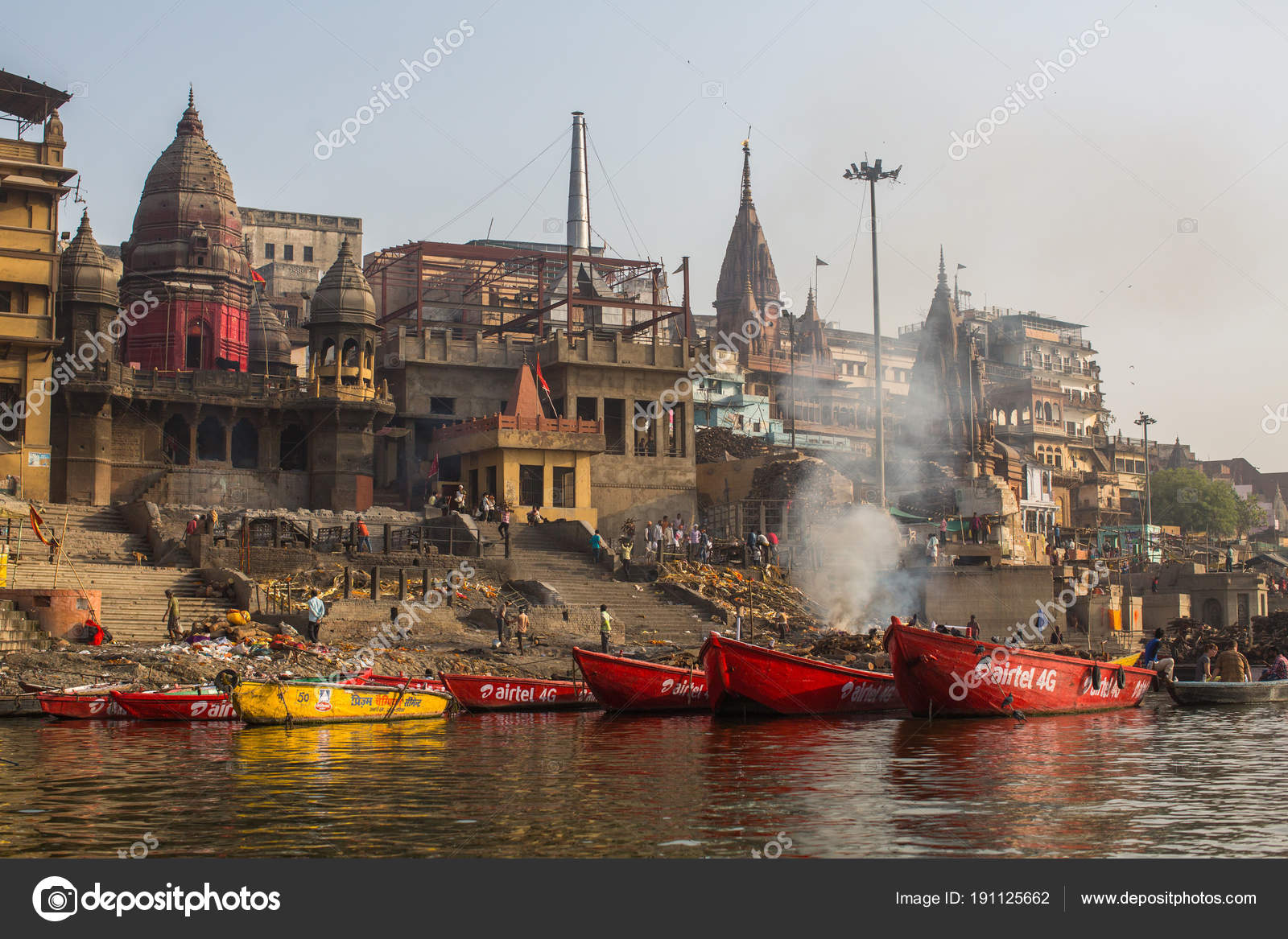 Varanasi India Mar 2018 View Boat Glides Water Ganges River – Stock ...