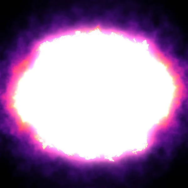 Bright white flash or explosion with colored edges — Stock Photo ...