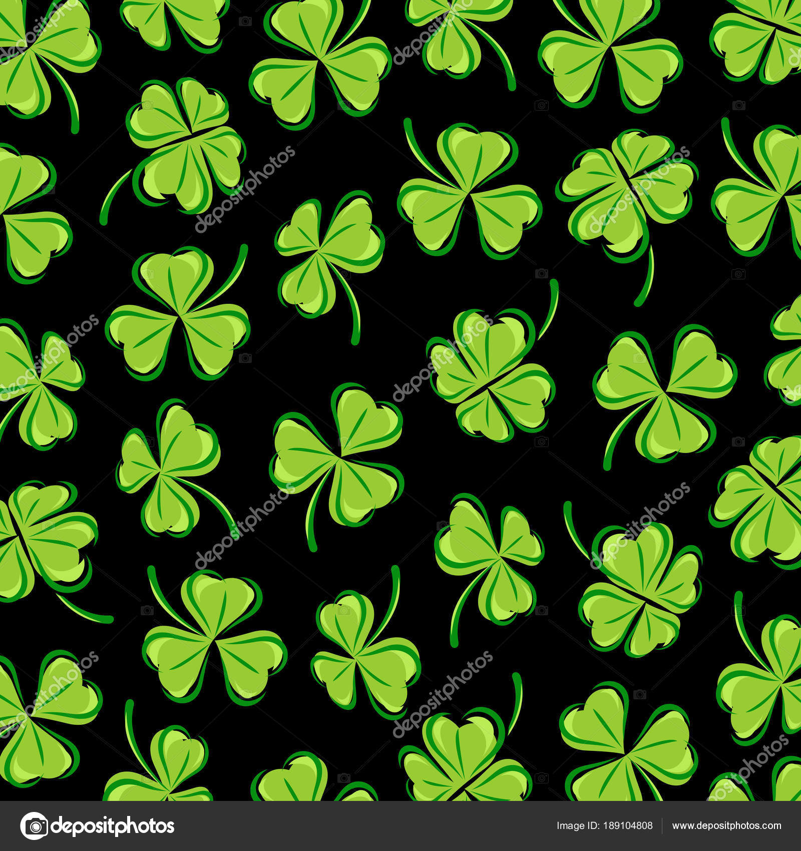 Leaf Clover Background Vector Stock Vector by ©Vasilev_Ki 189104808