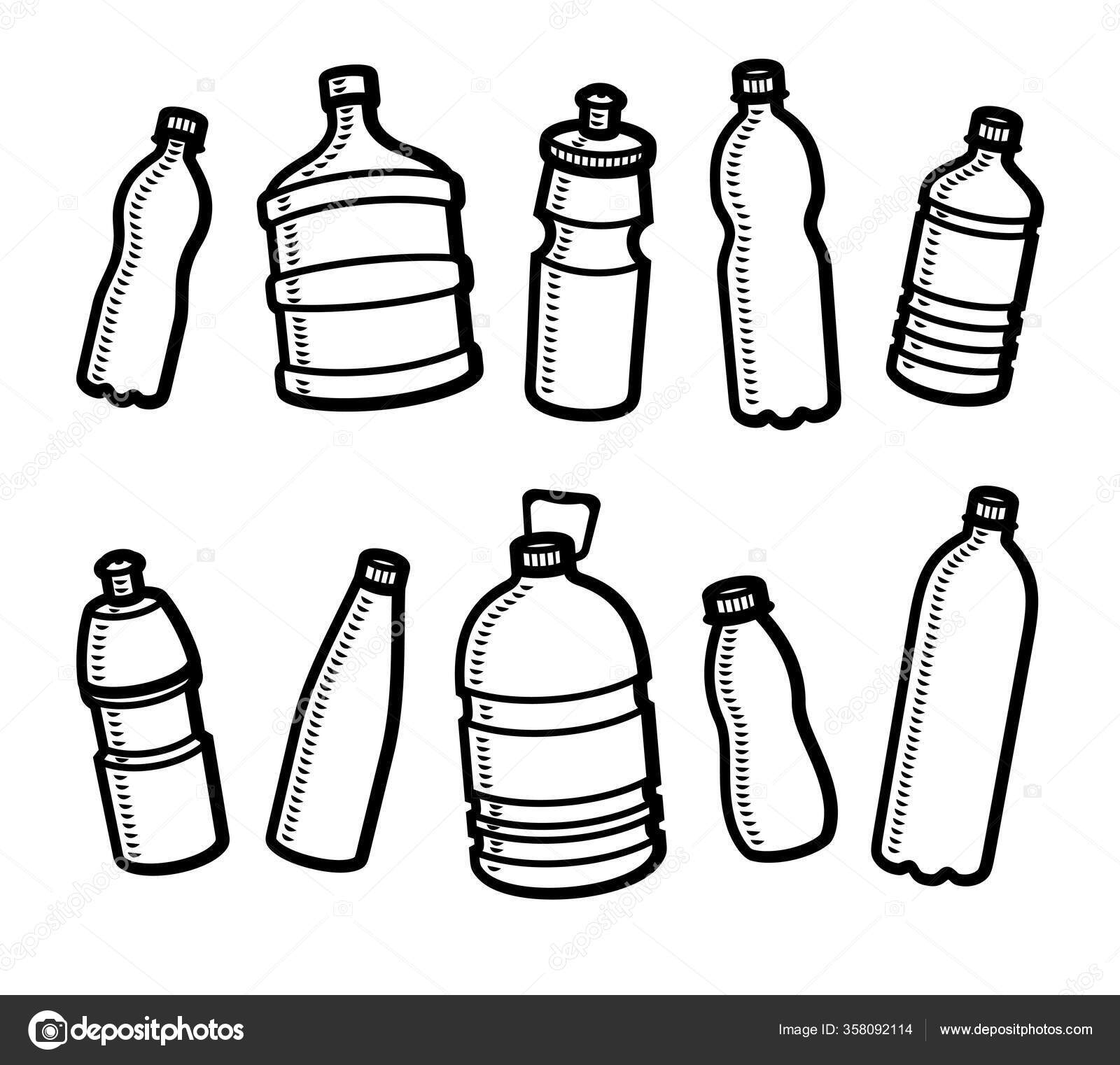 Bottle Of Water Clipart Black And White
