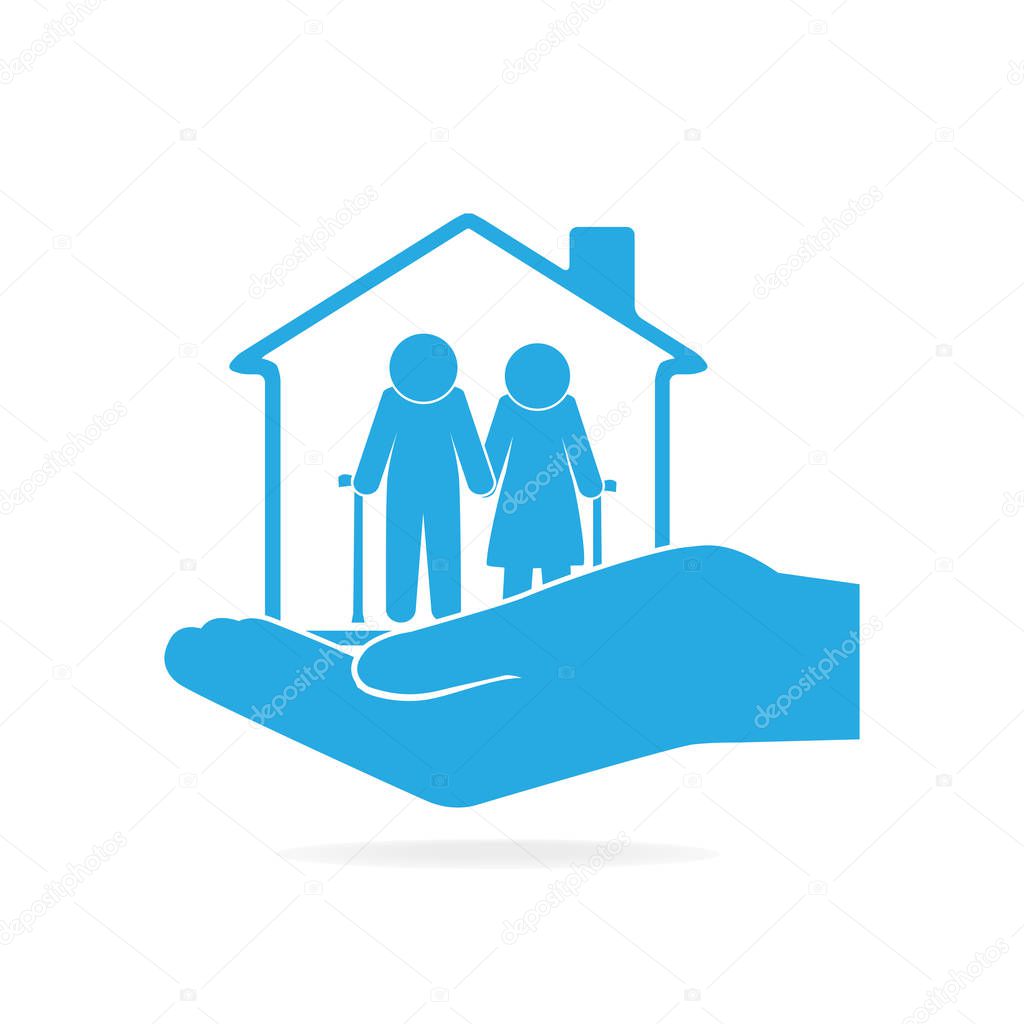 Nursing home for elderly icon — Stock Vector © keath369 #141851822