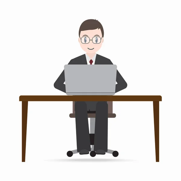 Man designer doing illustration on laptop Stock Vector Image by ...