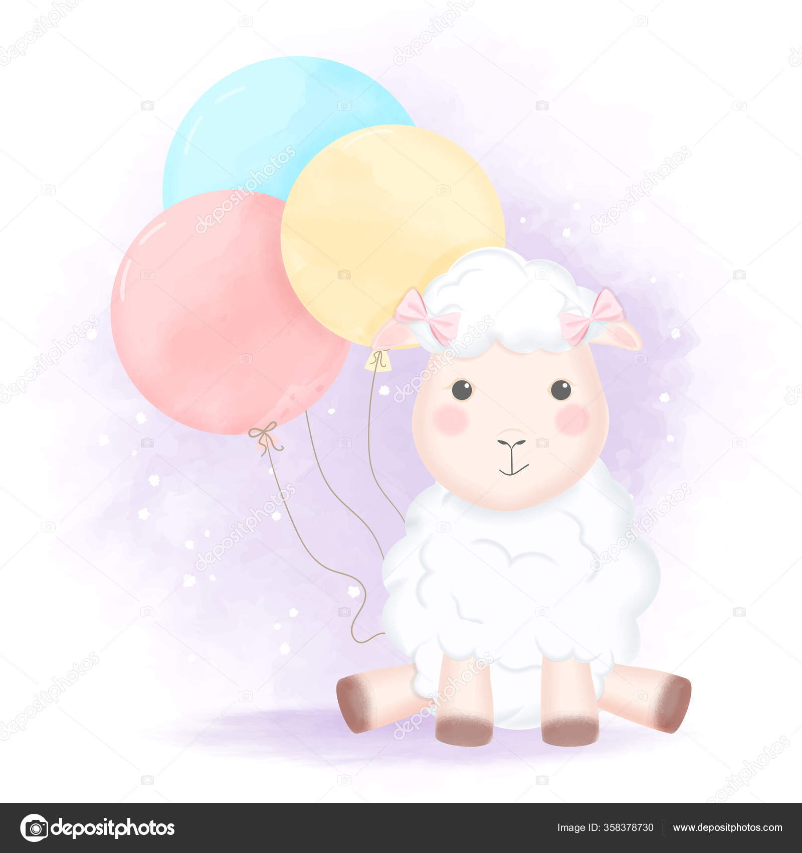 Schattige Baby Schaap Tekening Kleurplaat: Schaap